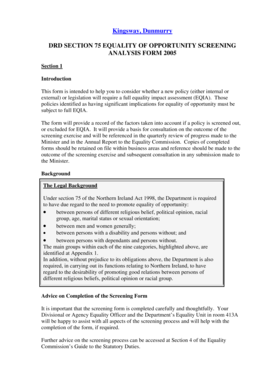 Fillable Online Under section 75 of the Northern Ireland Act 1998, the ...