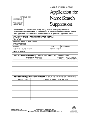 Fillable Online Blank application form and statutory declaration ...