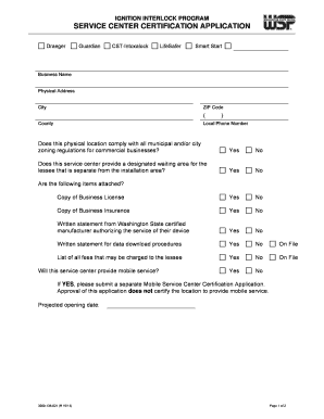 Fillable Online wsp wa Ignition Interlock Service Center Certification ...