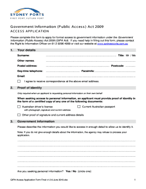 Fillable Online Access Application Form - Sydney Ports Fax Email Print ...
