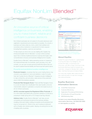 Fillable Online Equifax NonLim Blended Fax Email Print - pdfFiller