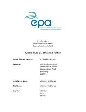 Fillable Online epa GREENHOUSE GAS EMISSIONS PERMIT - epa Fax Email ...