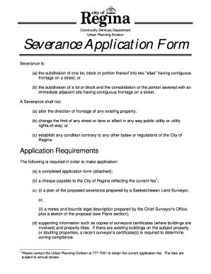 Fillable Online Severance Application Form Fax Email Print - pdfFiller