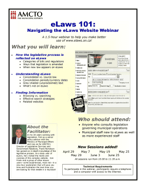 Fillable Online ELaws Webinar Flyer - new sessions.pub - OBOA Fax Email ...