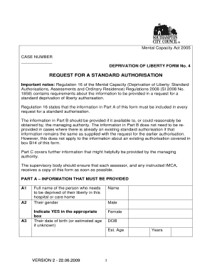 Fillable Online southampton gov Important notes: Regulation 16 of the ...