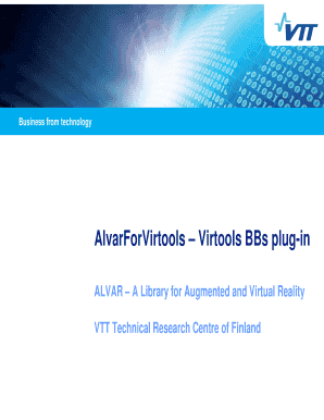 Fillable Online AlvarForVirtools Virtools BBs plug-in - VTT Fax Email ...