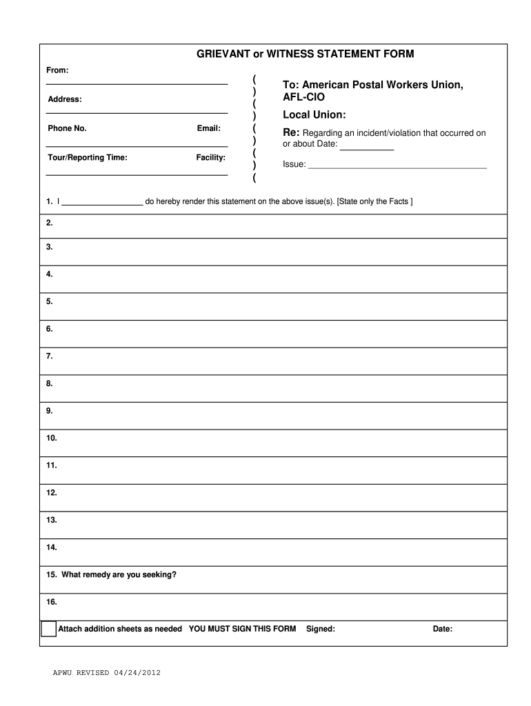 Blank Statement Form Fill And Sign Printable Template Online US Legal Forms