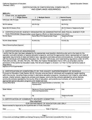 Fillable Online CERTIFICATION OF PARTICIPATION, COMPATIBILITY, AND ...