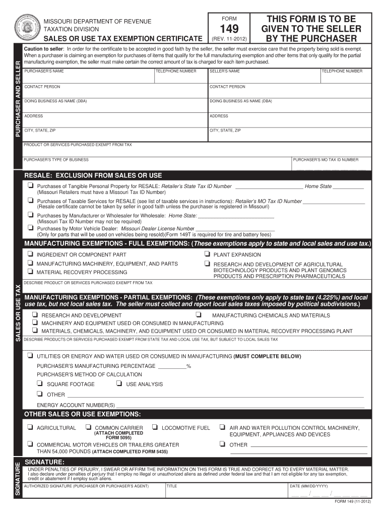 Missouri Department Of Revenue Taxation Division Sales Or Use Tax