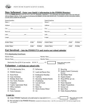 Fillable Online Get Informed Signup - Point Dume Marine Science ...