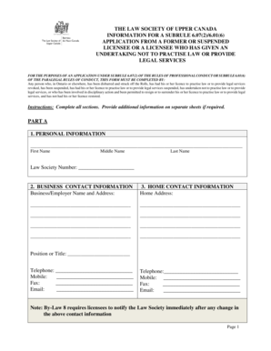 Fillable Online lsuc on Information Form - The Law Society of Upper ...