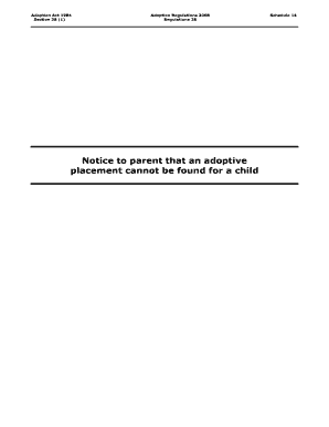 Fillable Online dhs vic gov Notice to parent that an adoptive placement ...