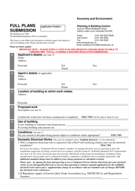 Fillable Online tameside gov Download the Full Plans Submission Form ...