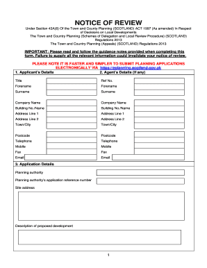 Fillable Online Local Review Body Form - ePlanning Scotland Fax Email ...