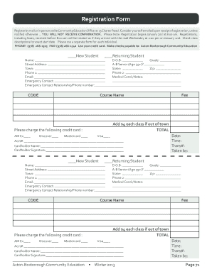 Fillable Online comed ab mec Registration Form - Acton-Boxborough ...