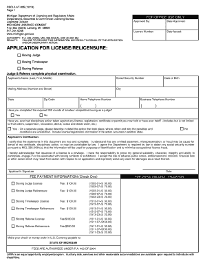 Fillable Online dleg state mi LARA - Michigan Department of Licensing ...