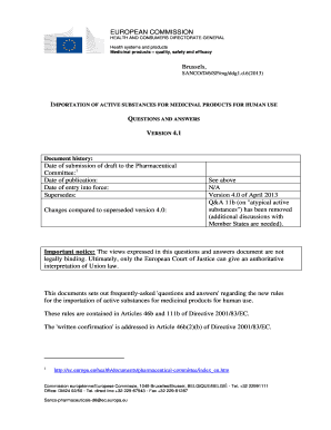 Fillable Online ec europa Safety features for medicinal products for ...