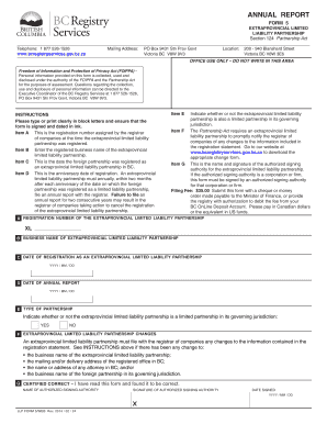 Fillable Online bcregistryservices gov bc annual report FORM 5 ...