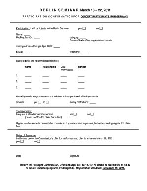 Fillable Online Berlin registration form German Musicians.doc Fax Email ...