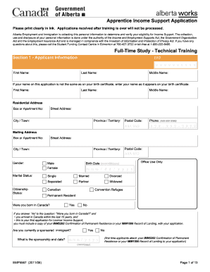 Fillable Online Learner Income Support Application - Human Services Fax ...
