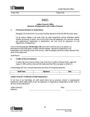 Fillable Online toronto Form 1 - City of Toronto - toronto Fax Email ...