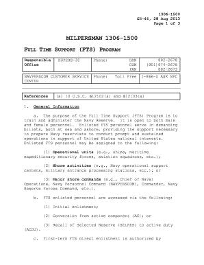 Fillable Online public navy FULL TIME SUPPORT (FTS) PROGRAM Fax Email ...