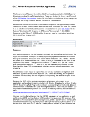 Fillable Online As a preliminary matter, the GAC Advice is untimely and ...