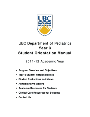 Fillable Online pediatrics med ubc COVER PAGE UBC Department of ...
