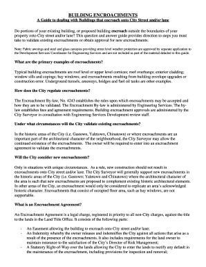 Fillable Online BUILDING ENCROACHMENTS Fax Email Print - pdfFiller
