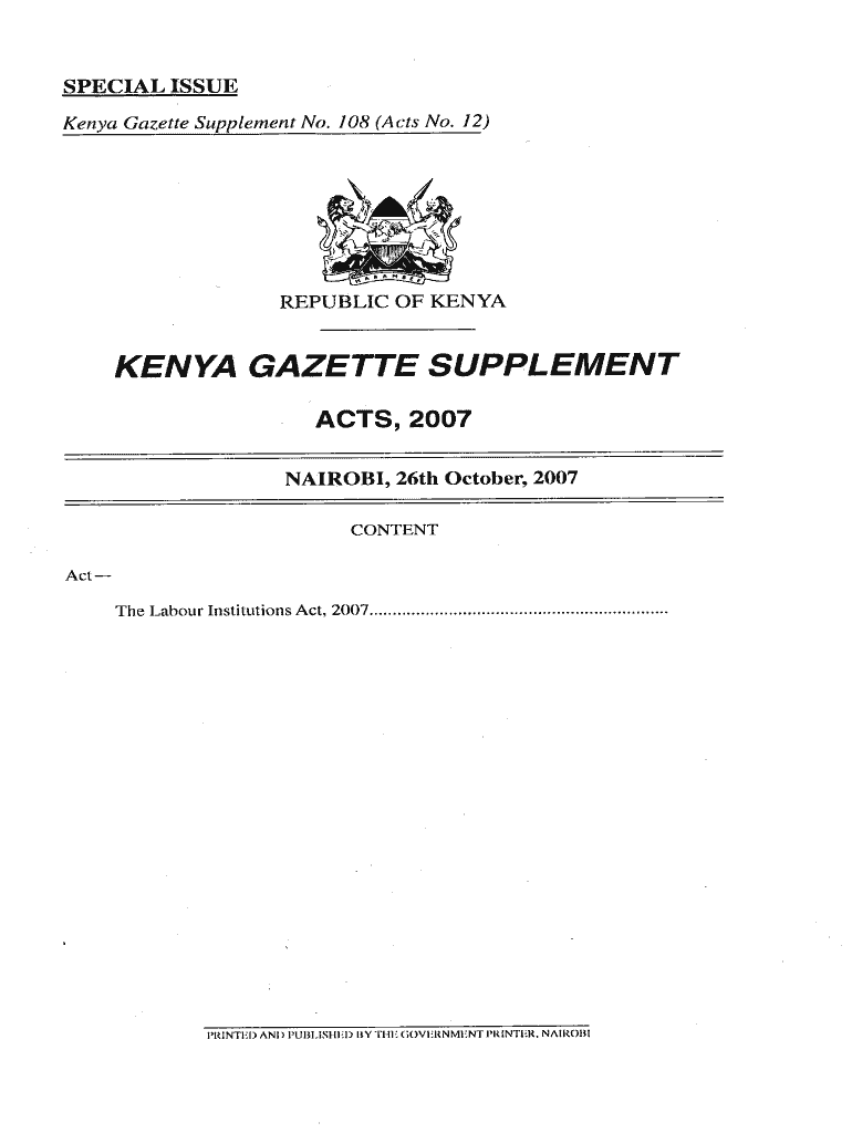 Fillable Online ilo PART I PRELIMINARY Fax Email Print - pdfFiller