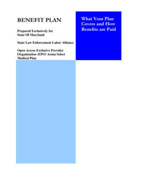 Fillable Online dbm maryland Aetna EPO Benefits Book - Maryland ...