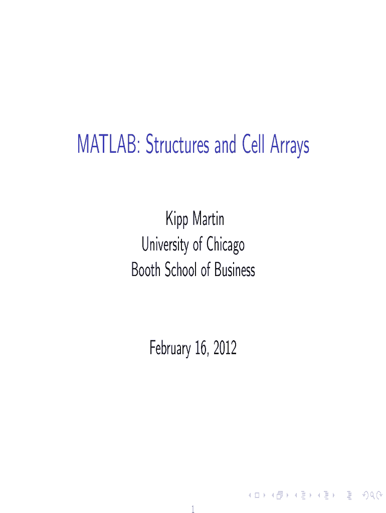 Fillable Online Structures and Cell Arrays in MATLAB Fax Email Print - pdfFiller