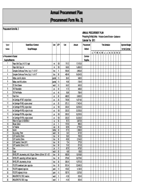 Fillable Online emb gov Annual Procurement Plan (Procurement Form No Fax Email Print - pdfFiller