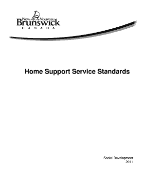 Fillable Online Home Support Service Standards Fax Email Print - pdfFiller