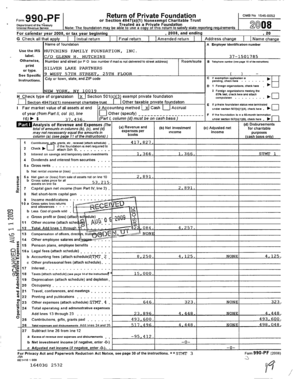 Fillable Online Return of Private Foundation 990-PF Form Department of ...