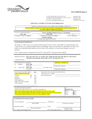 Fillable Online COURSE DESCRIPTIVE TITLE Fax Email Print - pdfFiller