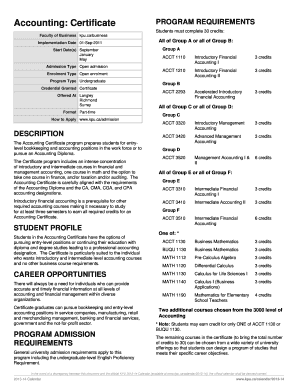 Fillable Online Accounting Certificate Fax Email Print - pdfFiller