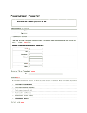 Fillable Online net educause Proposal Submission - Proposal Form ...