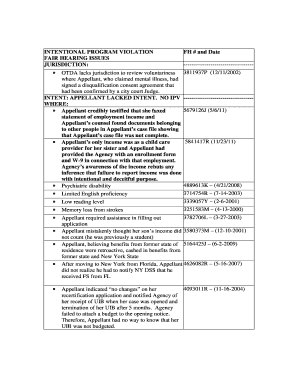 Fillable Online onlineresources wnylc INTENTIONAL PROGRAM VIOLATION ...