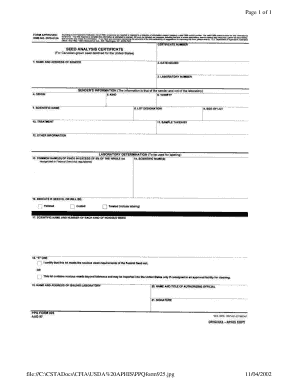 Fillable Online cdnseed Sample of PPQ Form 925 - cdnseed Fax Email ...