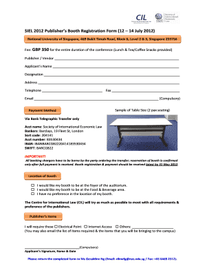 Fillable Online cil nus edu siel cil conference fee form Fax Email ...