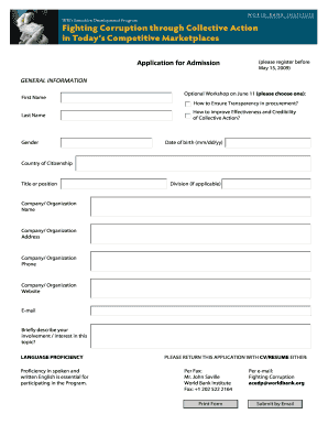 Fillable Online info worldbank BApplyb Now - World Bank Fax Email Print ...