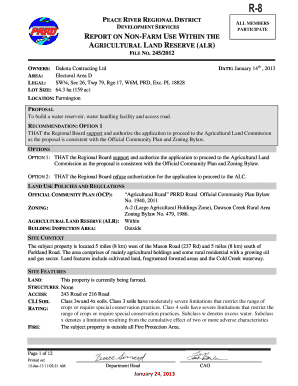 Fillable Online prrd bc alr non farm use application 2452012 dakota ...