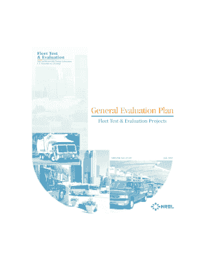 Fillable Online nrel General Evaluation Plan: Fleet Test and Evaluation ...