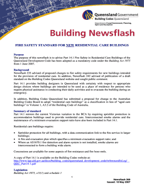 Fillable Online 269 PART 14 1 FIRE SAFETY STANDARD NEWSFLASH.doc. Self ...