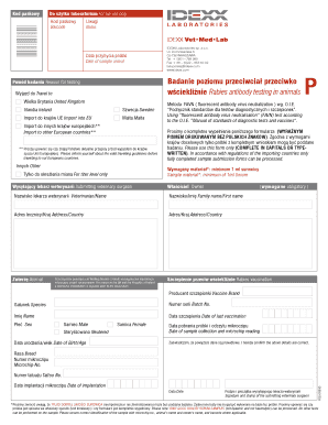 Fillable Online idexx Do uytku laboratorium For lab use only Fax Email Print - pdfFiller
