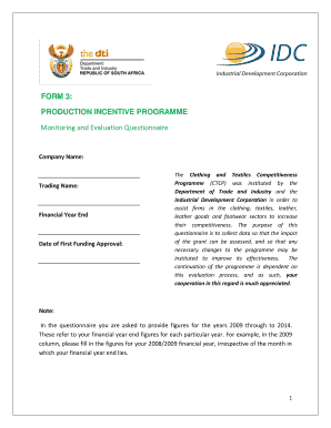 Fillable Online ctcp co FORM 3 PRODUCTION INCENTIVE PROGRAMME - bCTCPb ...