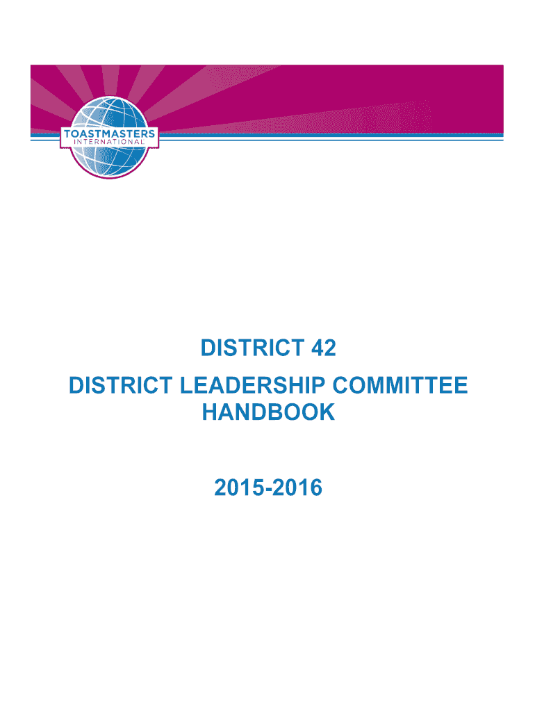 Fillable Online d42tm 4 D42 Leadership Committee Handbook ...