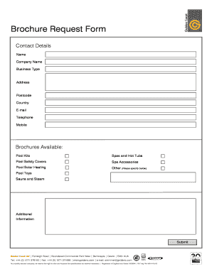 Fillable Online goldenc Brochure Request Form - Golden Coast Ltd Fax ...
