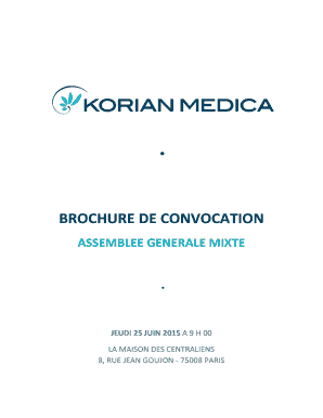 Fillable Online BROCHURE DE CONVOCATION - koriancom Fax Email Print - pdfFiller